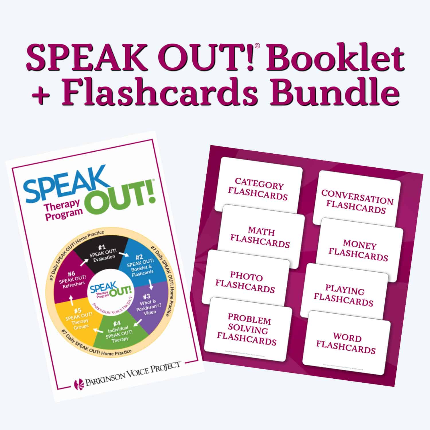 SPEAK OUT!® Booklet & Flashcards – Parkinson’s Therapy Tools